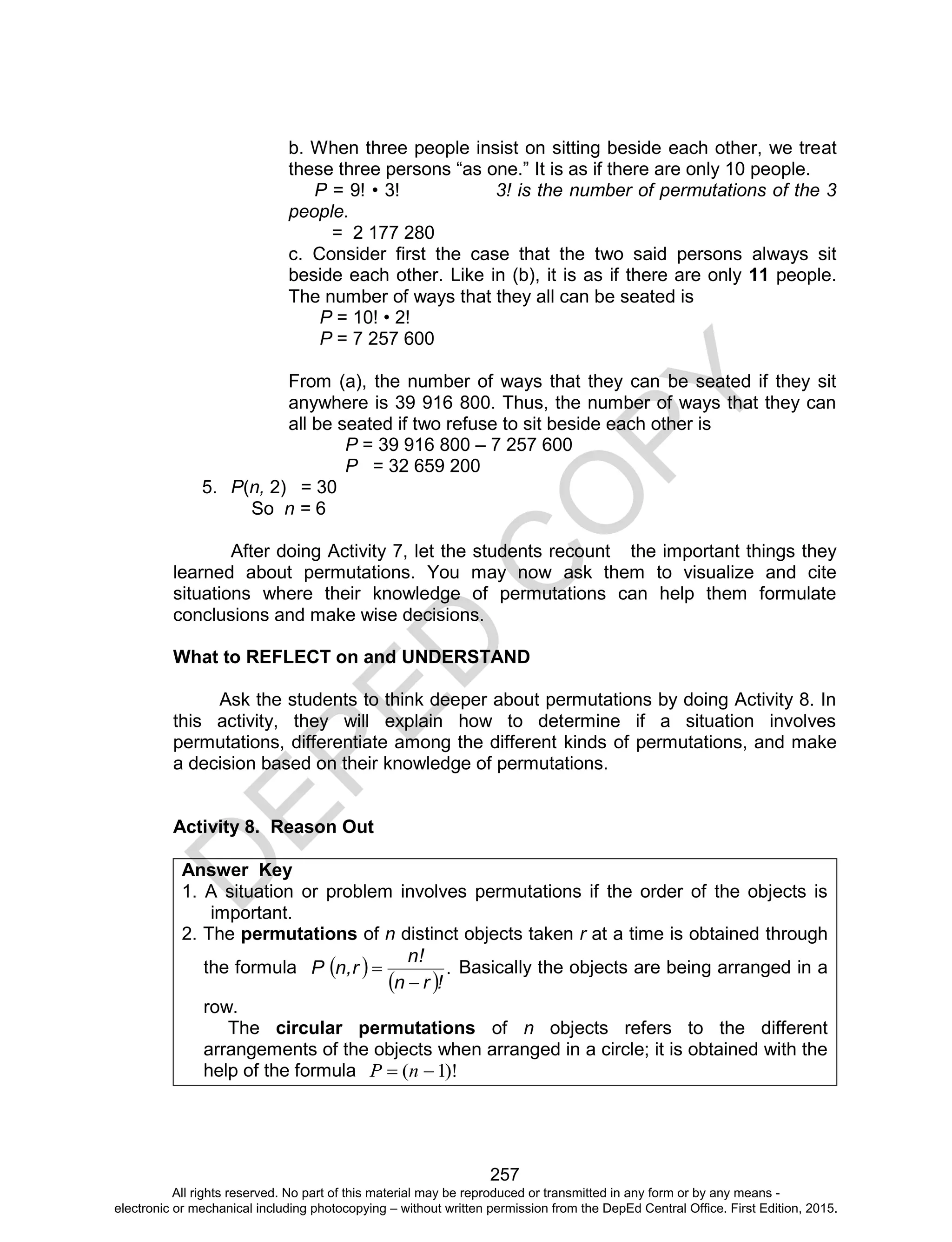 Math10 teaching guide unit 3 | PDF