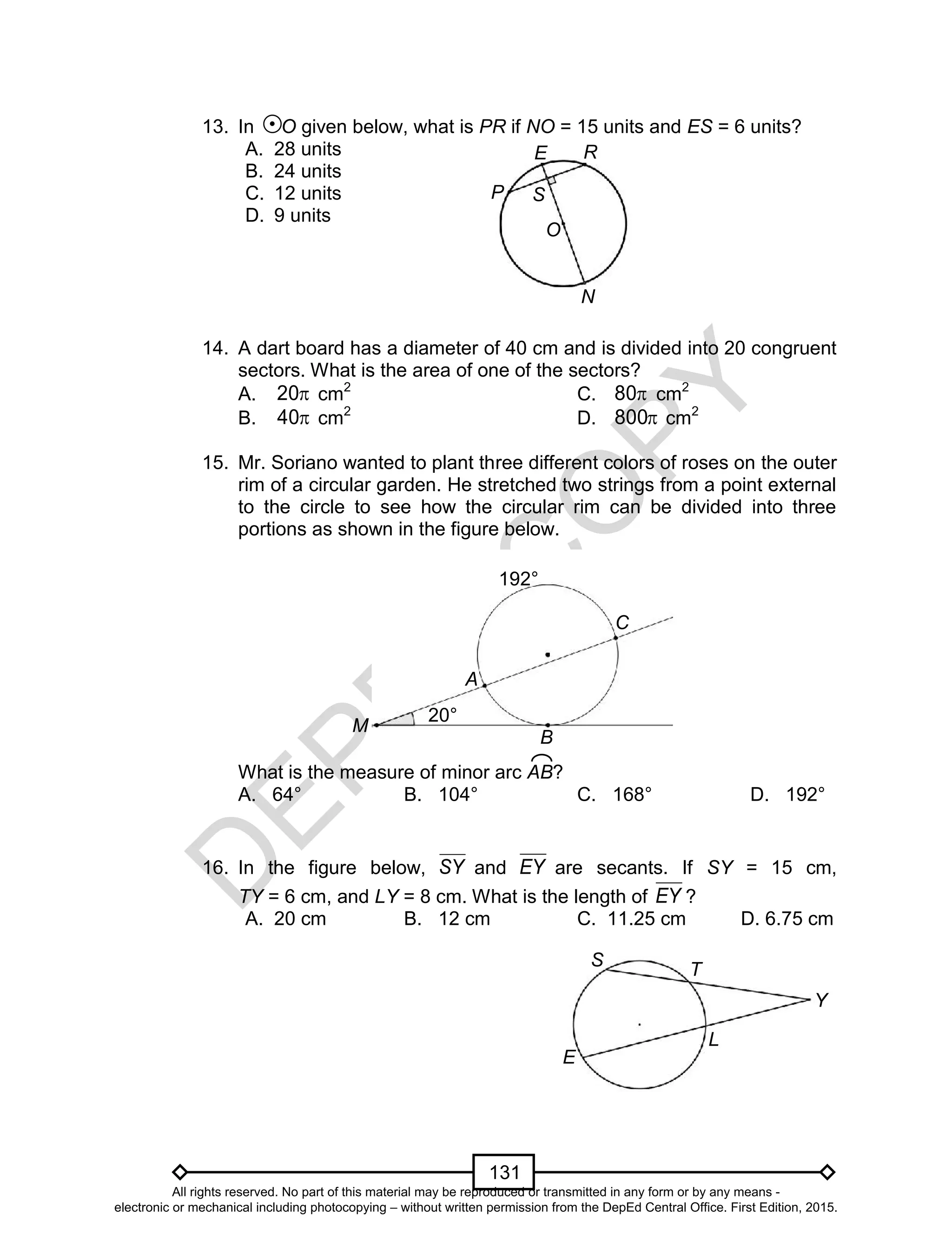 Math 10 Unit 2 LM | PDF | Publishing Industry | Industries