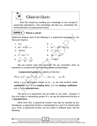 Math 10 Unit 2 LM | PDF