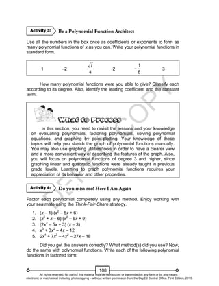 Math 10 Unit 2 LM | PDF