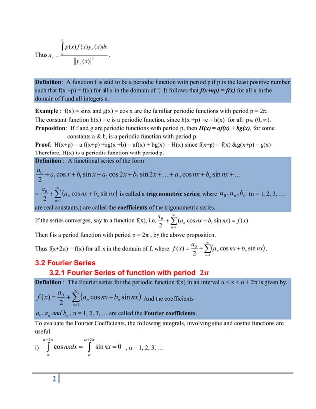 Math 1102-ch-3-lecture note Fourier Series.pdf | Physics | Science