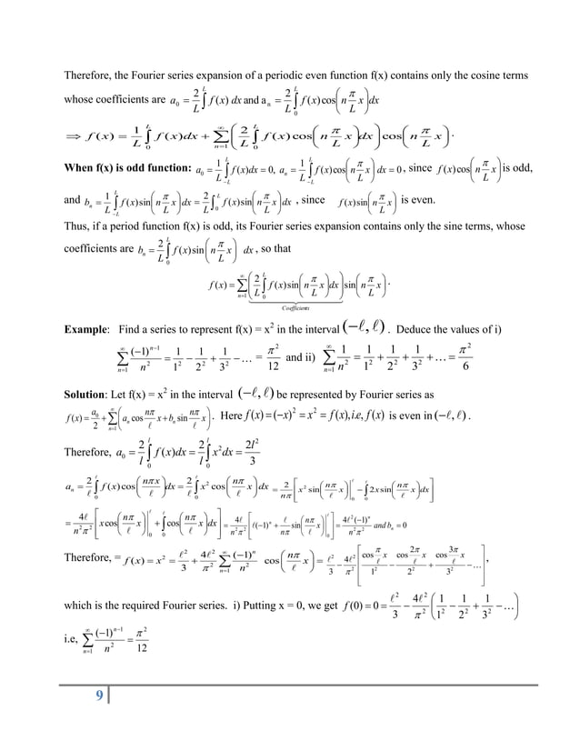 Math 1102-ch-3-lecture note Fourier Series.pdf | Physics | Science