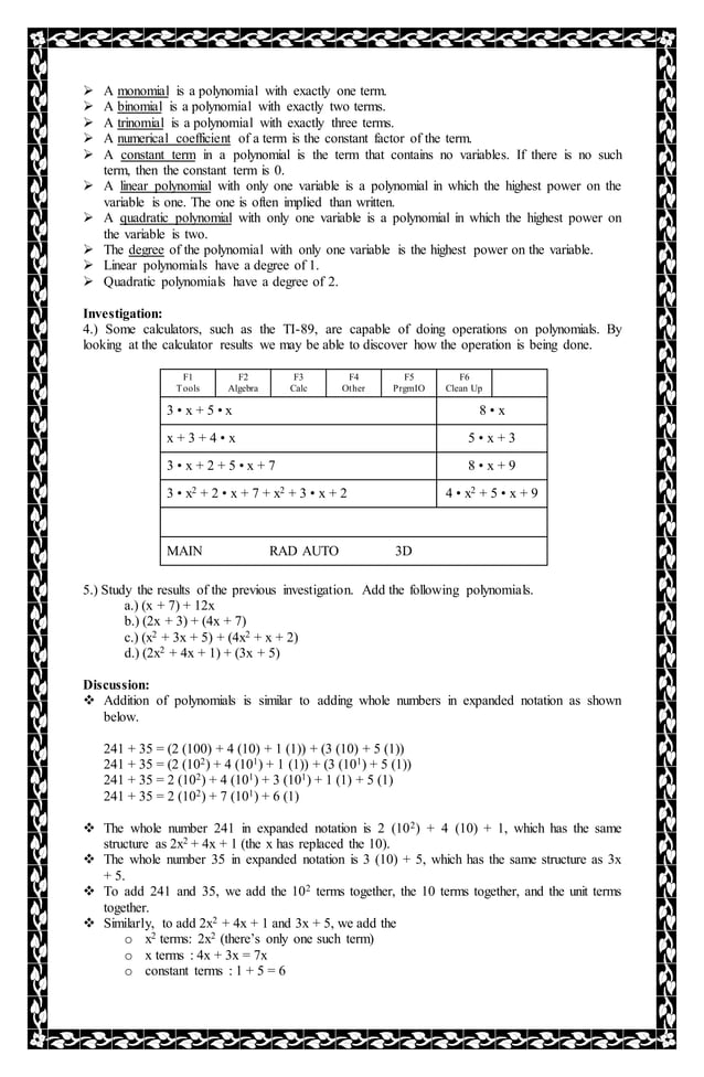 Math 116 pres. 1 | DOCX | Physics | Science