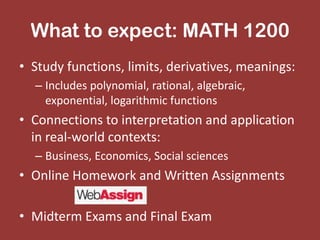Math 1200 Teaching Formats Overview for registration | PPTX