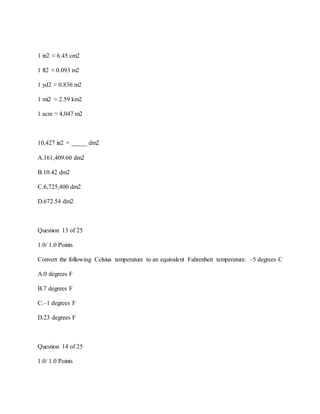 Math 125 final exam answers | DOCX