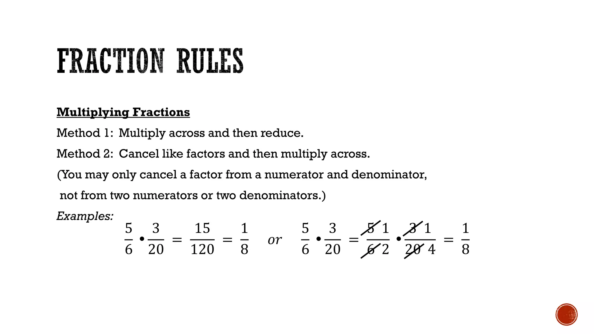 Math 1314 College Algebra Arithmetic Review | PPTX