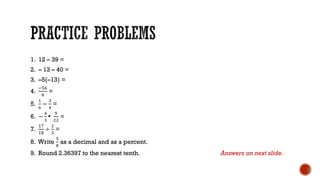 Math 1314 College Algebra Arithmetic Review | PPT