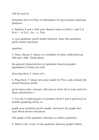 MATH133 UNIT 2 Quadratic EquationsIndividual Project Assignment.docx