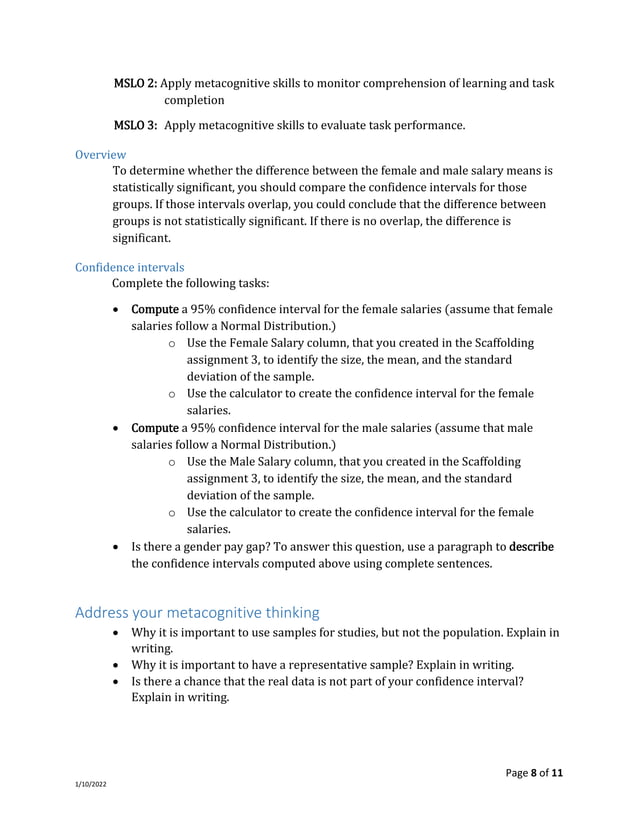Math 1342 signature assignment spring 2022 | PDF