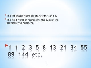 Math 140 fibonacci and golden ratio | PPTX