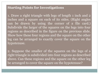 Math Investigation: Pythagorean Theorem | PPT