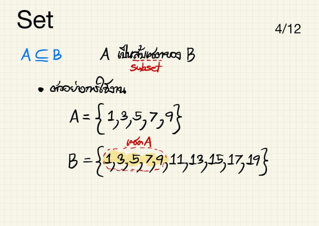 Math1 Calculus1 เซตSet (Basic) #1 | PPT