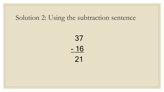 Mathematics Grade 1 - Solves routine and non routine problems | PPTX