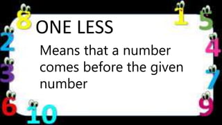 MATH 1 Q1 ONE LESS AND ONE MORE.pptx