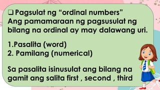 MATHEMATICS - GRADE ONE FIRST QUARTER WEEK 8 | PPTX