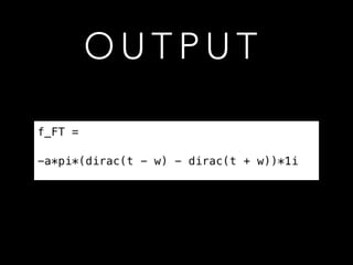 Fourier Transform using matlab | PPT