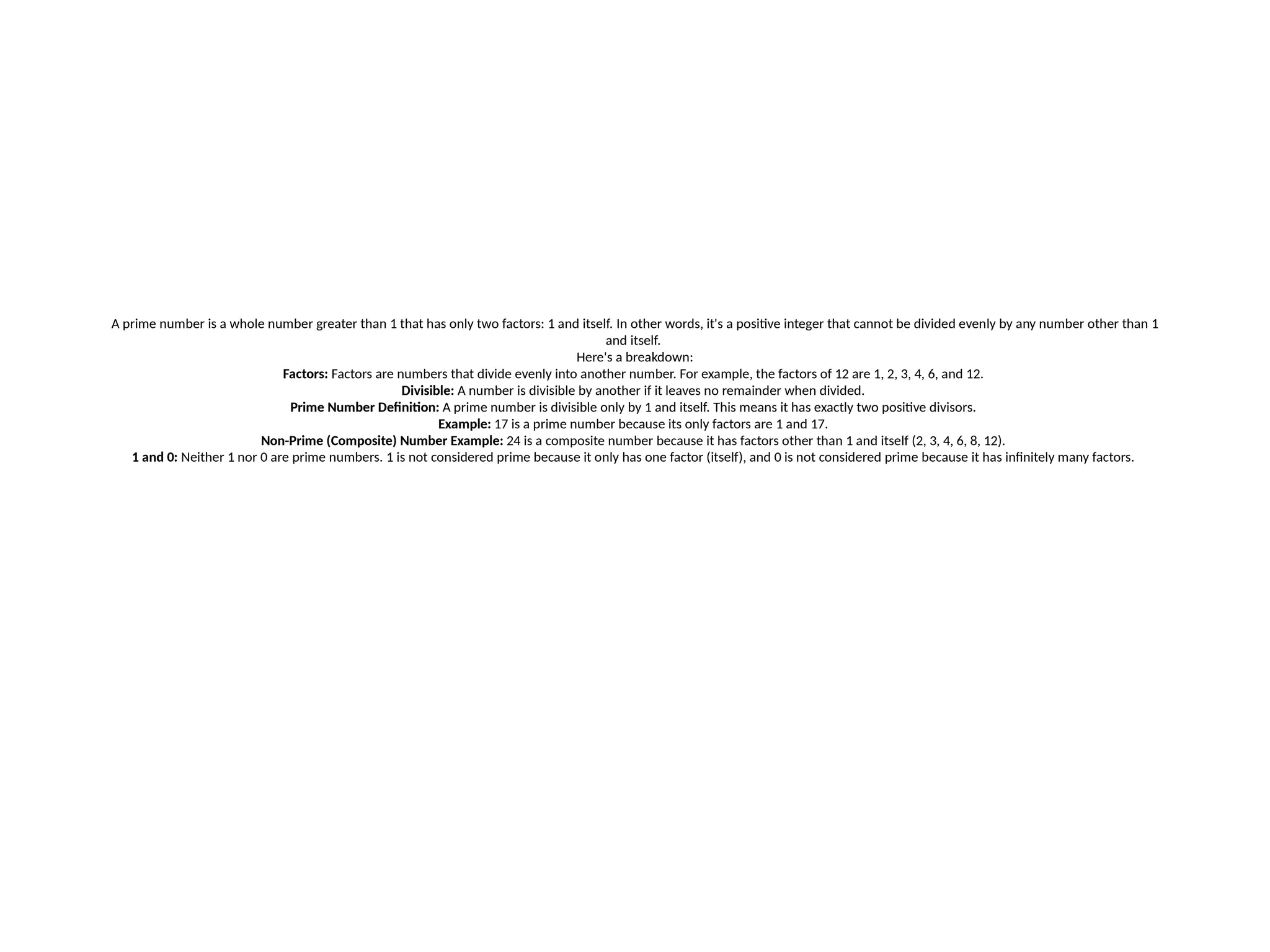 Prime numbers definition of Mathematics 1 | PPTX