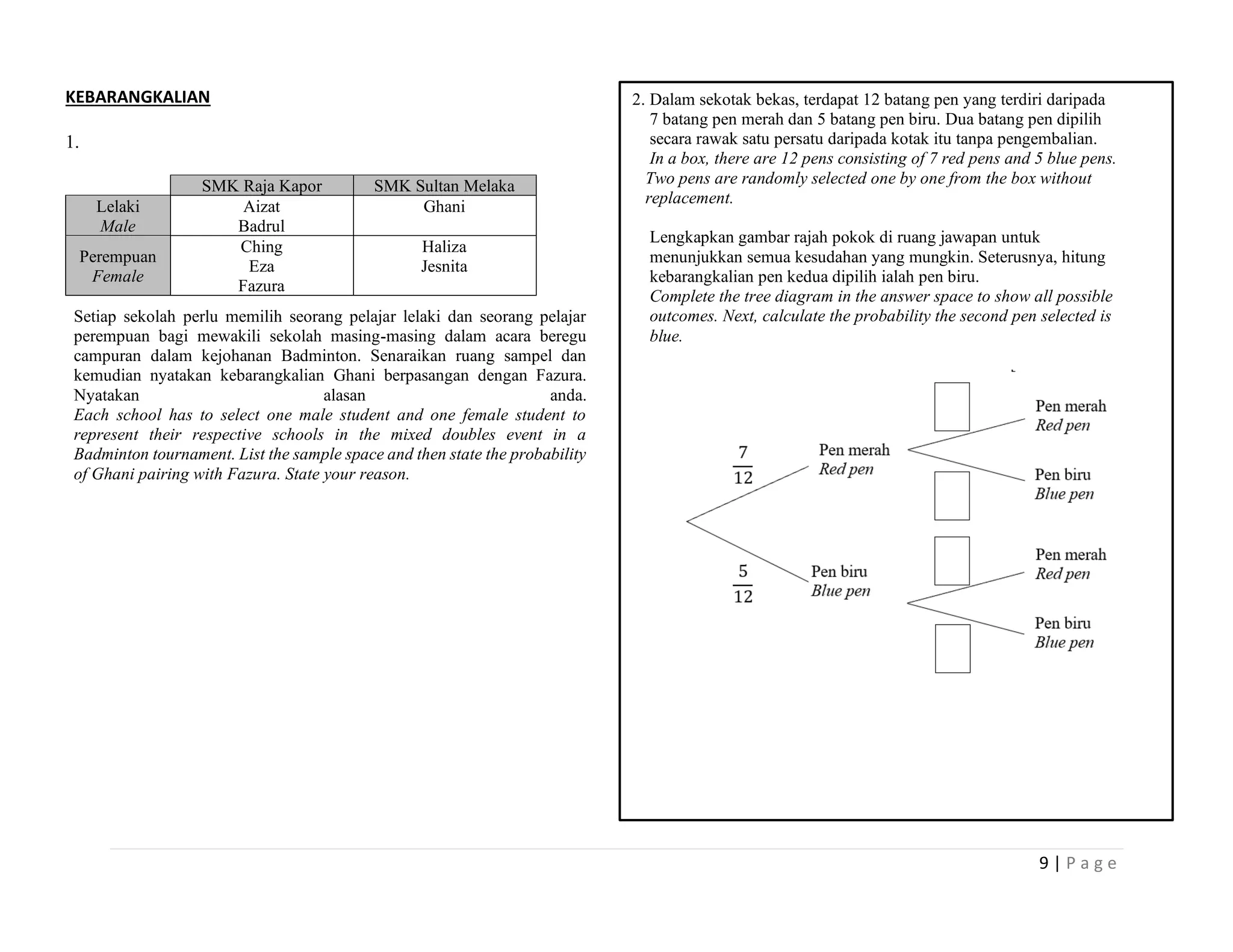 Soalan matematik SPM melibatkan tajuk tingatan 1-5 | PDF