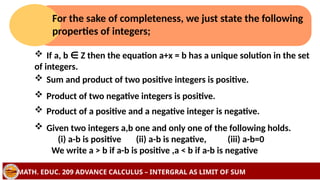 in the set z on integers mathematics 208.pptx | Free Download