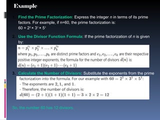 math 208 report fundamental theorem of arithmetic | PPT