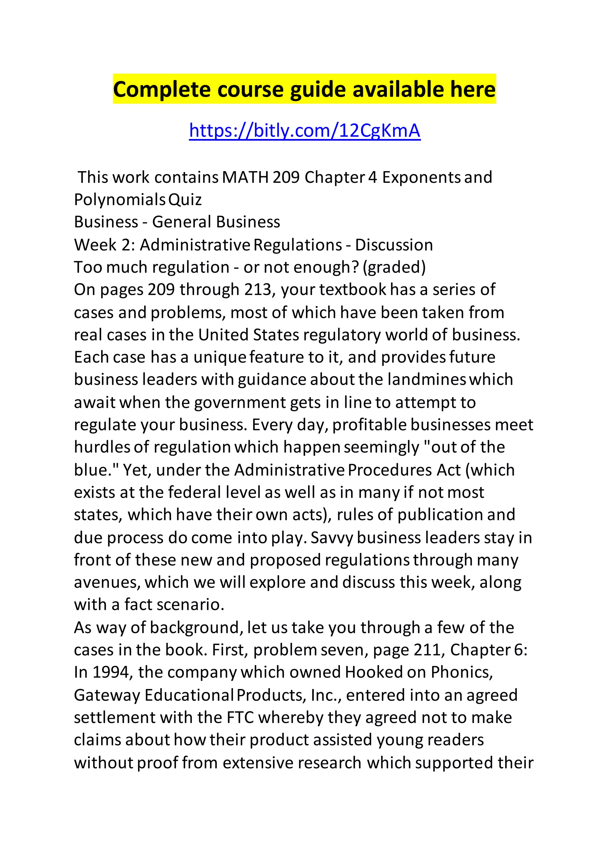 Math 209 chapter 4 quiz | PDF