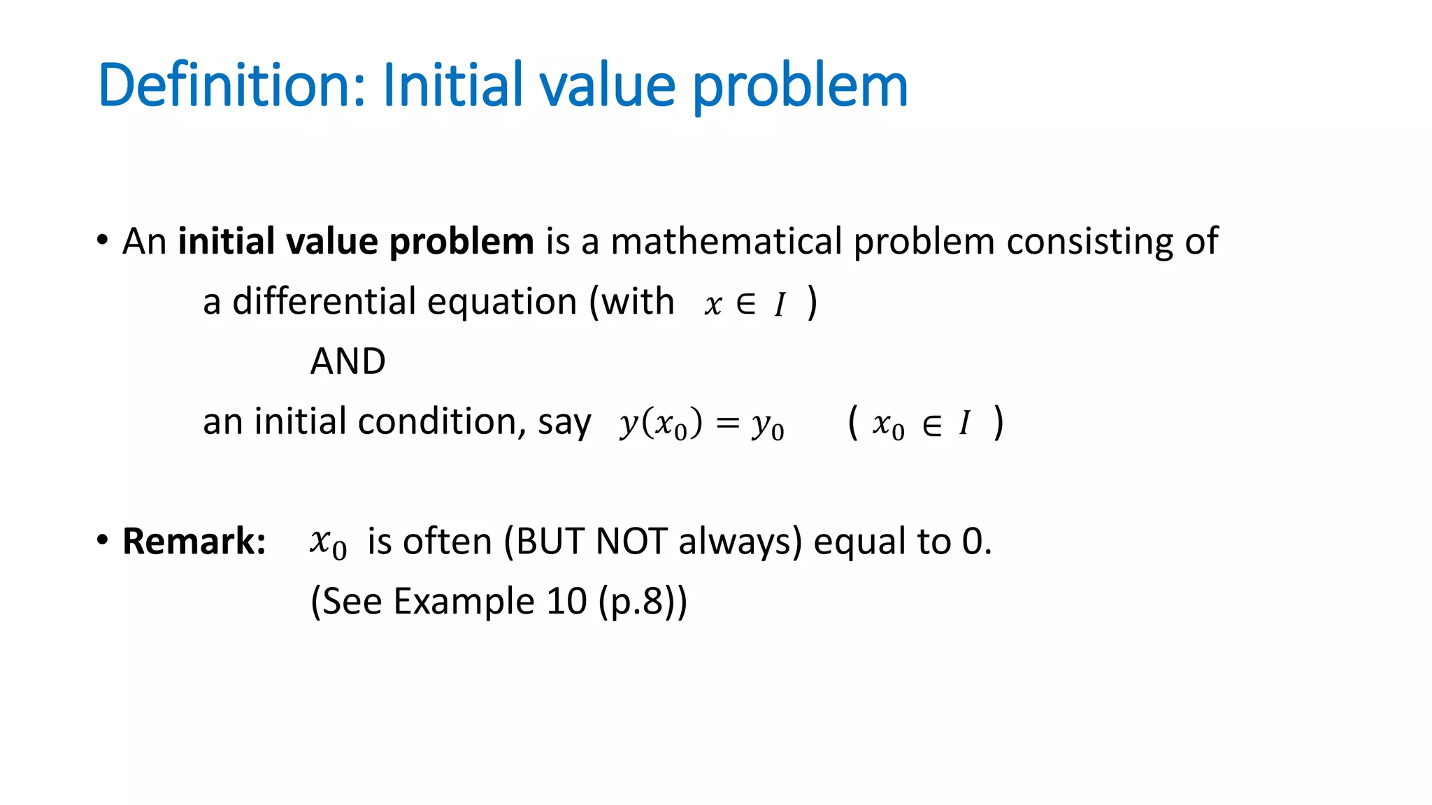 Chapter 1: First-Order Ordinary Differential Equations/Slides | PDF