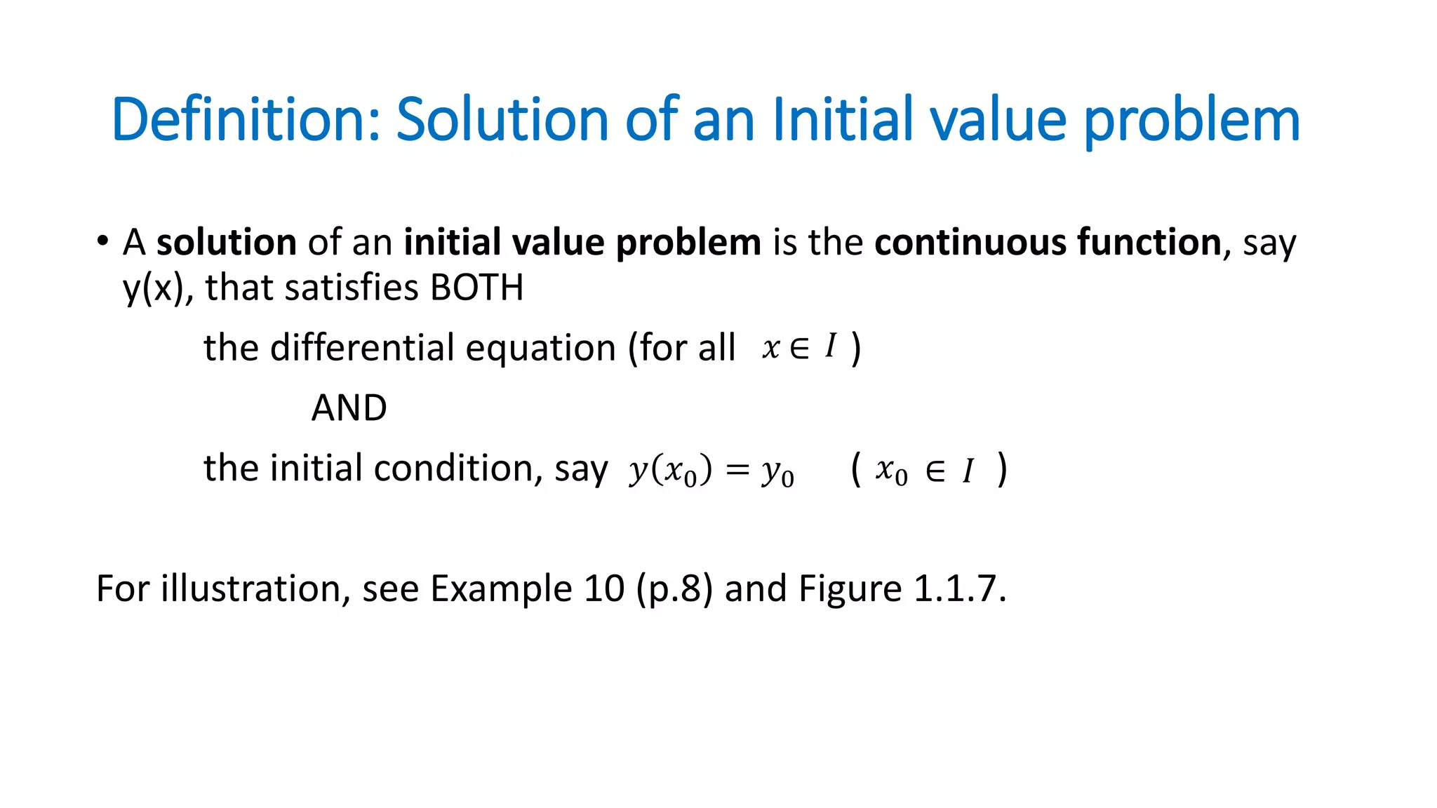 Chapter 1: First-Order Ordinary Differential Equations/Slides | PDF