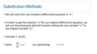 Chapter 1: First-Order Ordinary Differential Equations/Slides | PDF