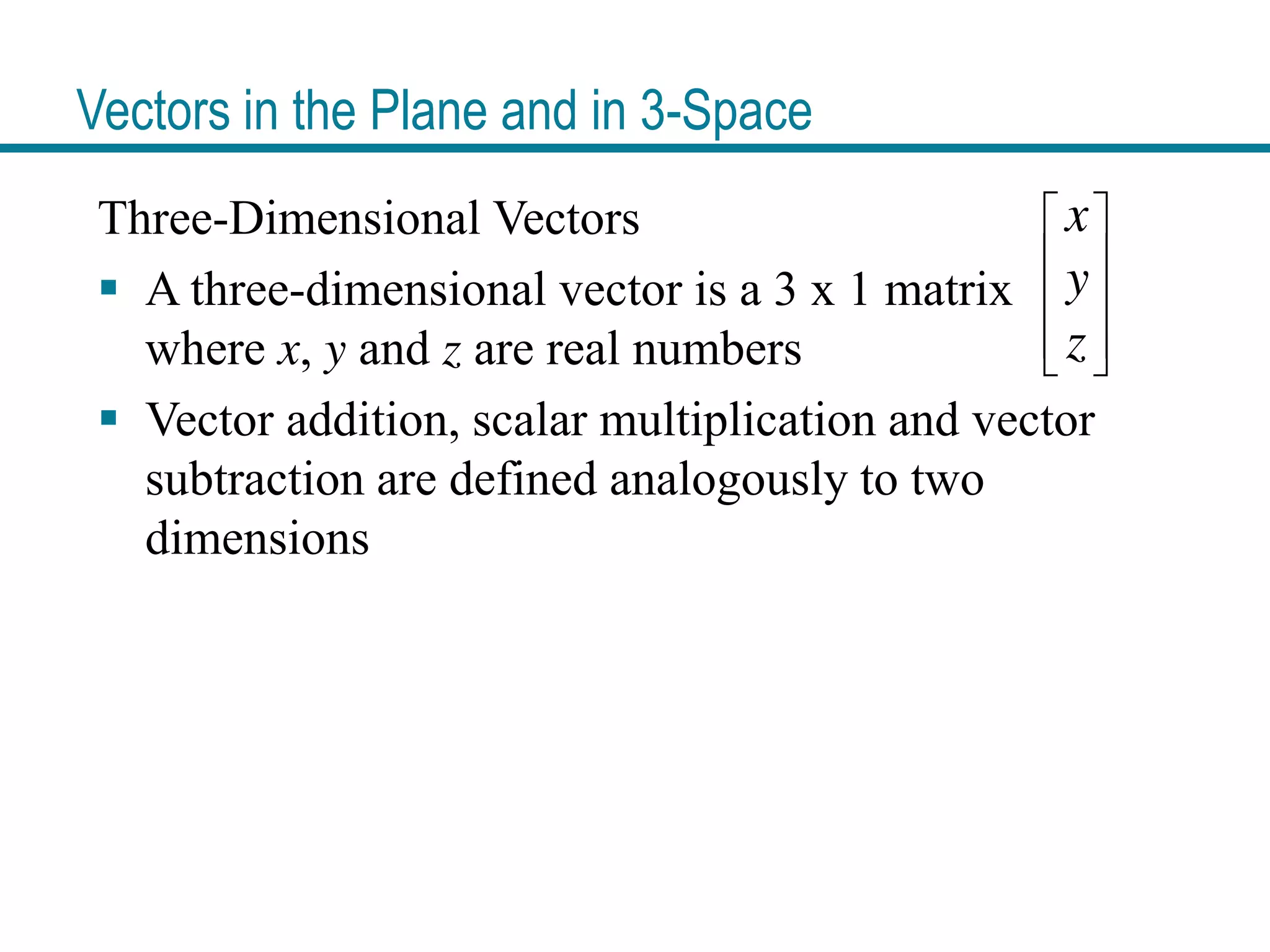 Chapter 4: Vector Spaces - Part 1/Slides By Pearson | PDF