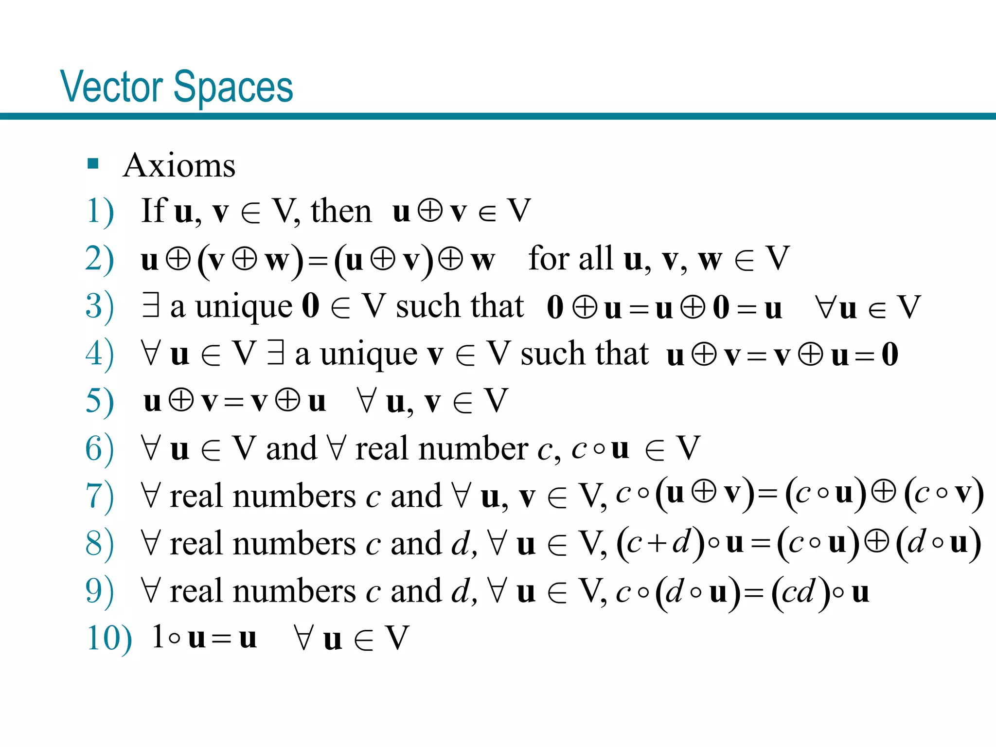 Chapter 4: Vector Spaces - Part 1/Slides By Pearson | PDF