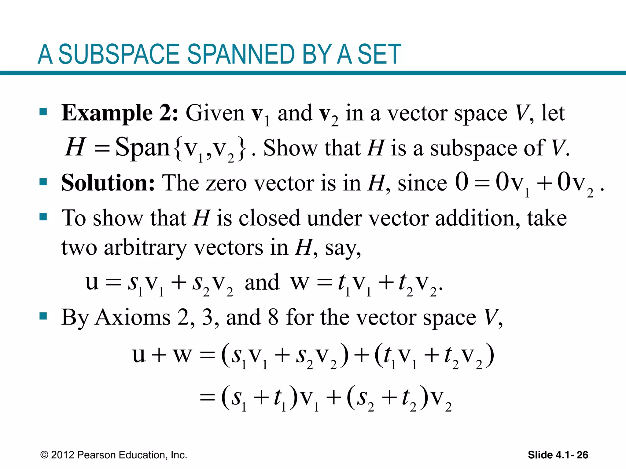 Chapter 4 Vector Spaces Part 1 Slides By Pearson Pdf