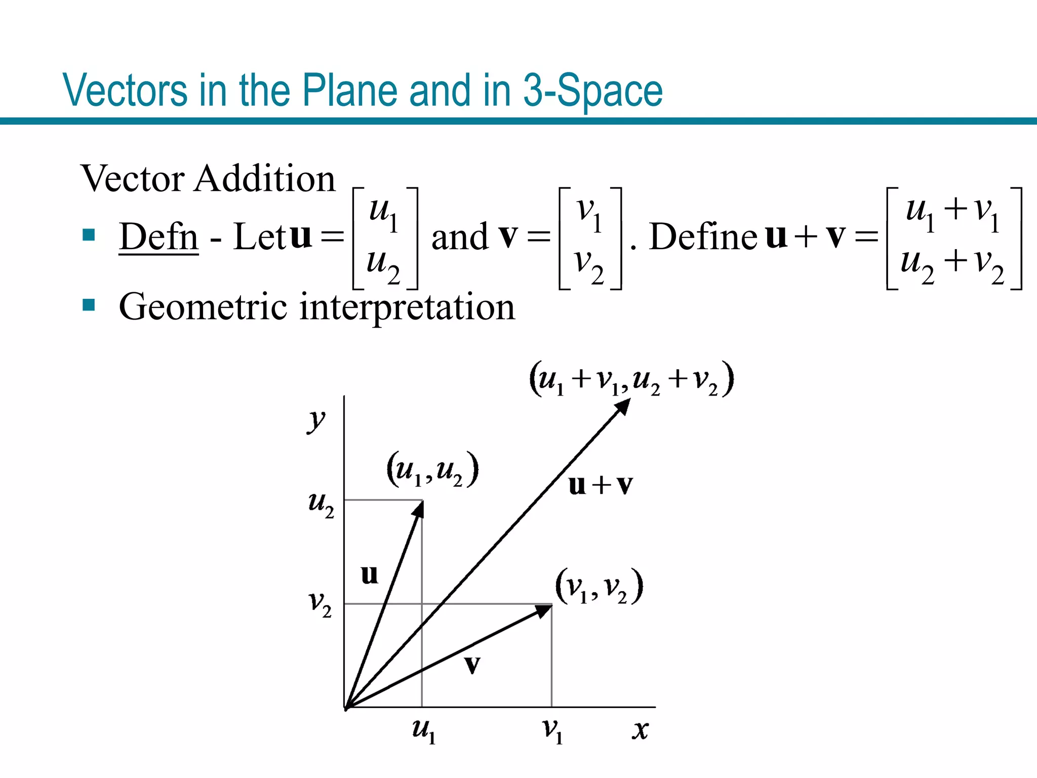 Chapter 4: Vector Spaces - Part 1/Slides By Pearson | PDF