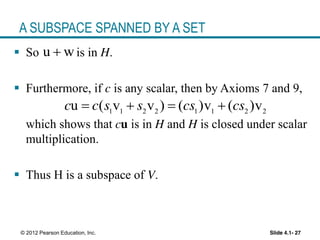 Chapter 4: Vector Spaces - Part 1/Slides By Pearson | PDF