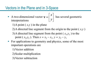 Chapter 4: Vector Spaces - Part 1/Slides By Pearson | PDF