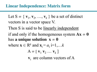 Chapter 4: Vector Spaces - Part 2/Slides By Pearson | PPT