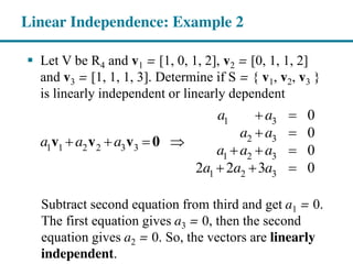 Chapter 4: Vector Spaces - Part 2/Slides By Pearson | PPT