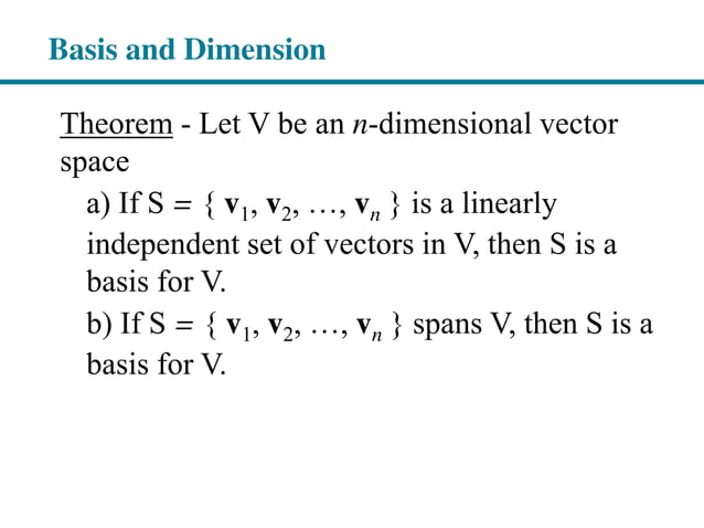 Chapter 4: Vector Spaces - Part 3/Slides By Pearson | PPT