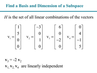 Chapter 4: Vector Spaces - Part 4/Slides By Pearson | PDF