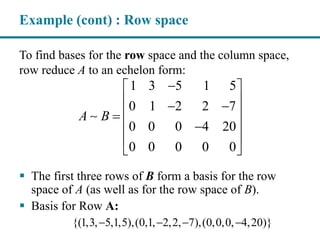 Chapter 4: Vector Spaces - Part 4/Slides By Pearson | PDF