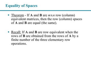 Chapter 4: Vector Spaces - Part 4/Slides By Pearson | PDF
