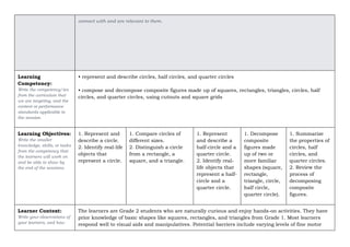 Comprehensive Grade 2 Math Lesson on Circles and Composite Figures | DOCX