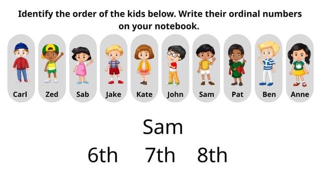 MATH GRADE 2- ORDINAL NUMBER 1ST TO 20TH | PPTX