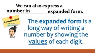 Expanded Form of Numbers (Math 3) | PPTX