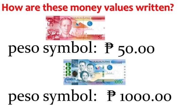 Philippine Money - Bills and Coins (Math 3) | PPTX