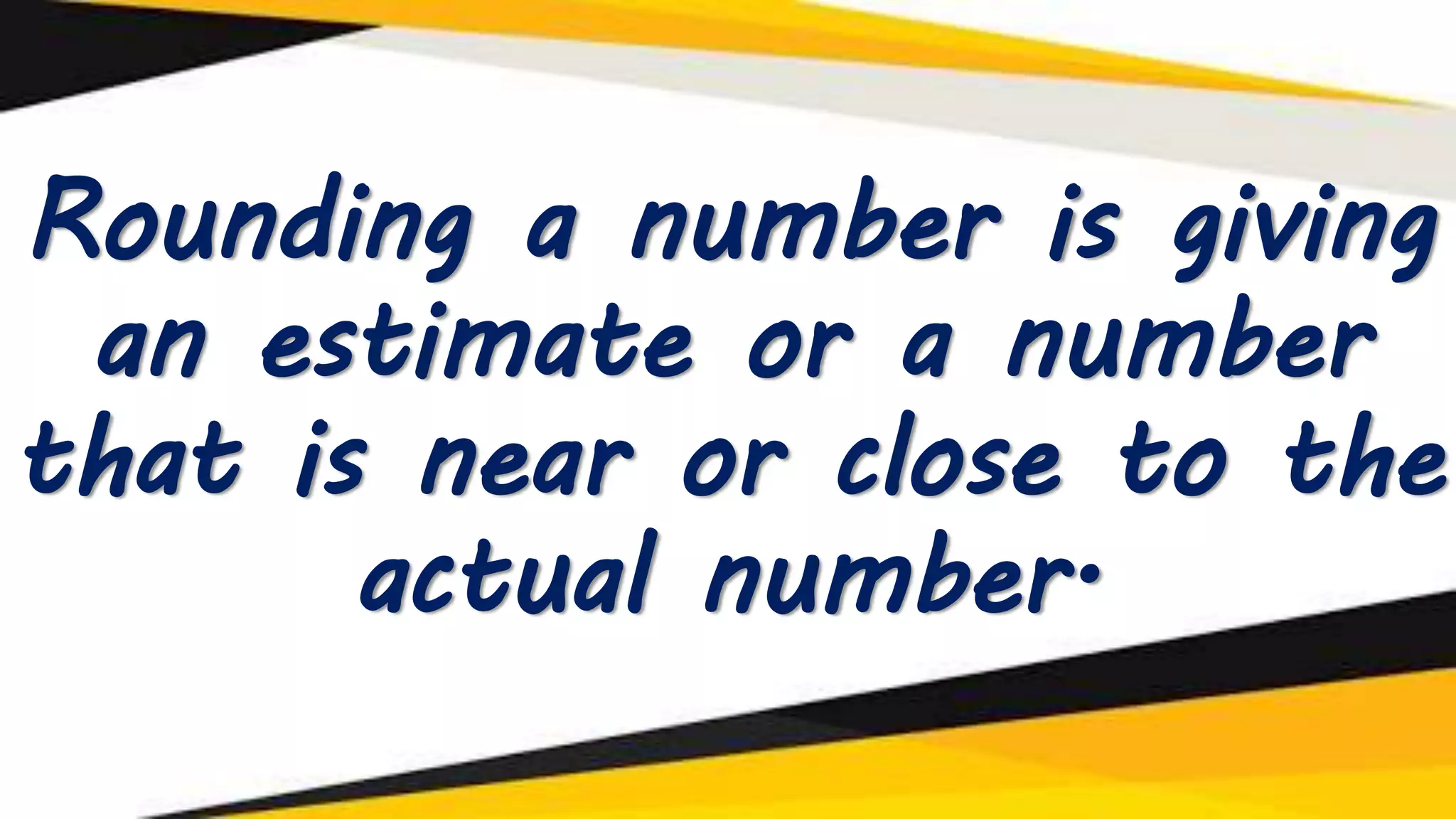 Rounding Numbers (Math 3) | PPTX
