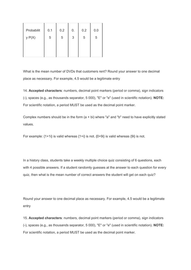 MATH 302 Statistics Quiz 2 | PDF