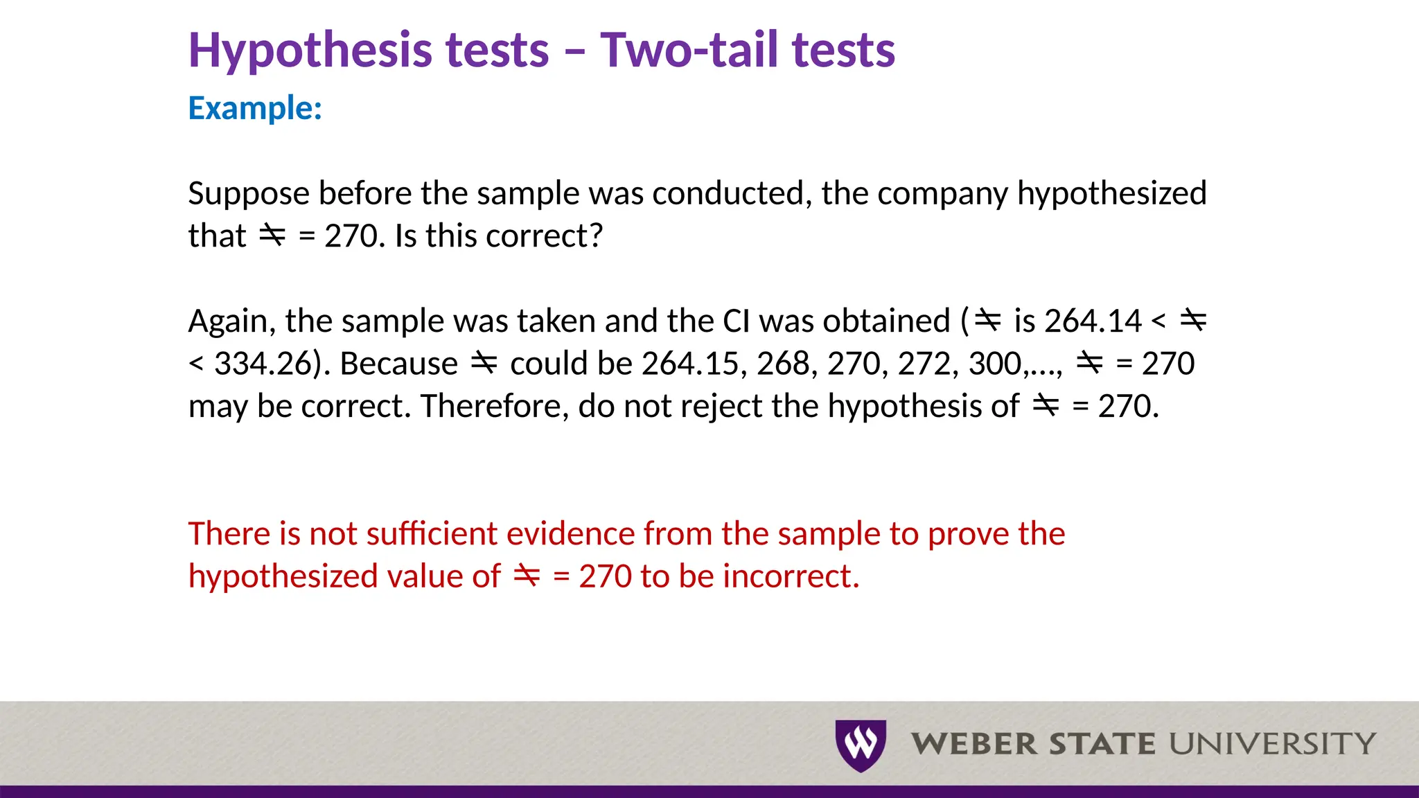 Test of Hypothesis using one tail test in Data Analysis | PPTX