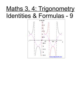 Math34 Trigonometric Formulas | DOC