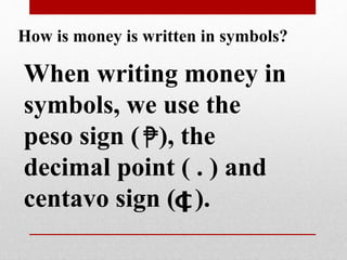Math 3 Philippine Money | PPTX
