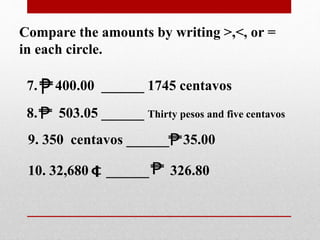 Math 3 Philippine Money | PPTX